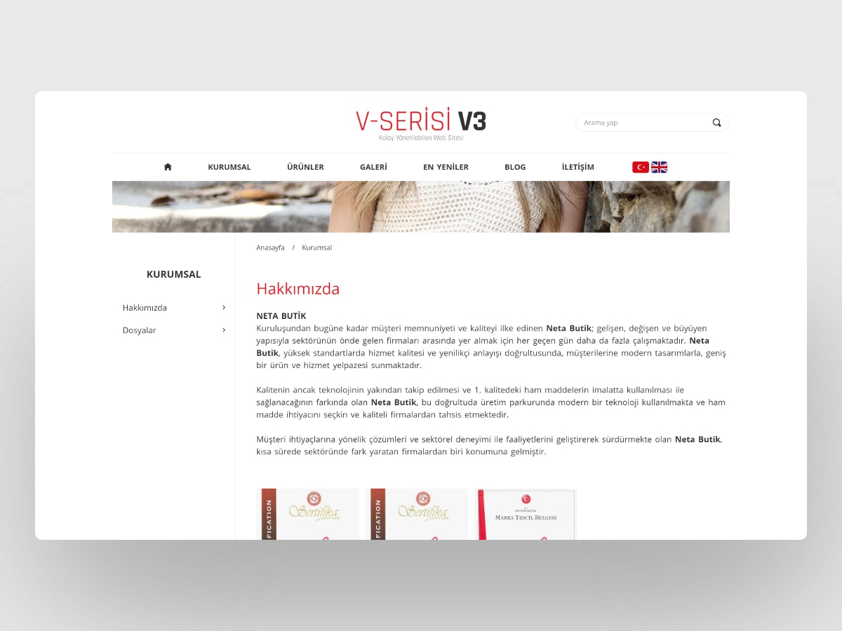 Hazır Butik Sitesi, 1490 TL Butik Sitesi - Neta Website